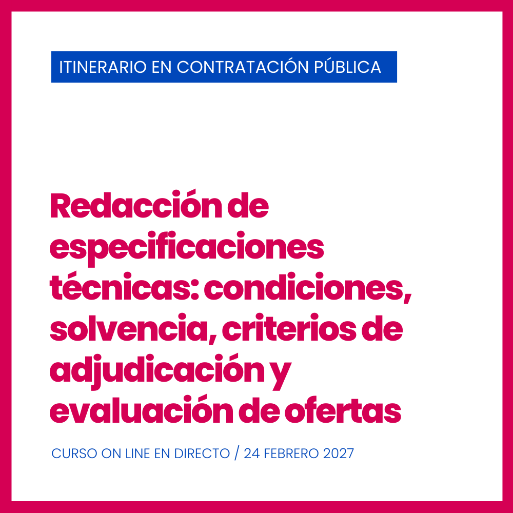 IV Edición. Curso Nº 7. Redacción de especificaciones técnicas ...